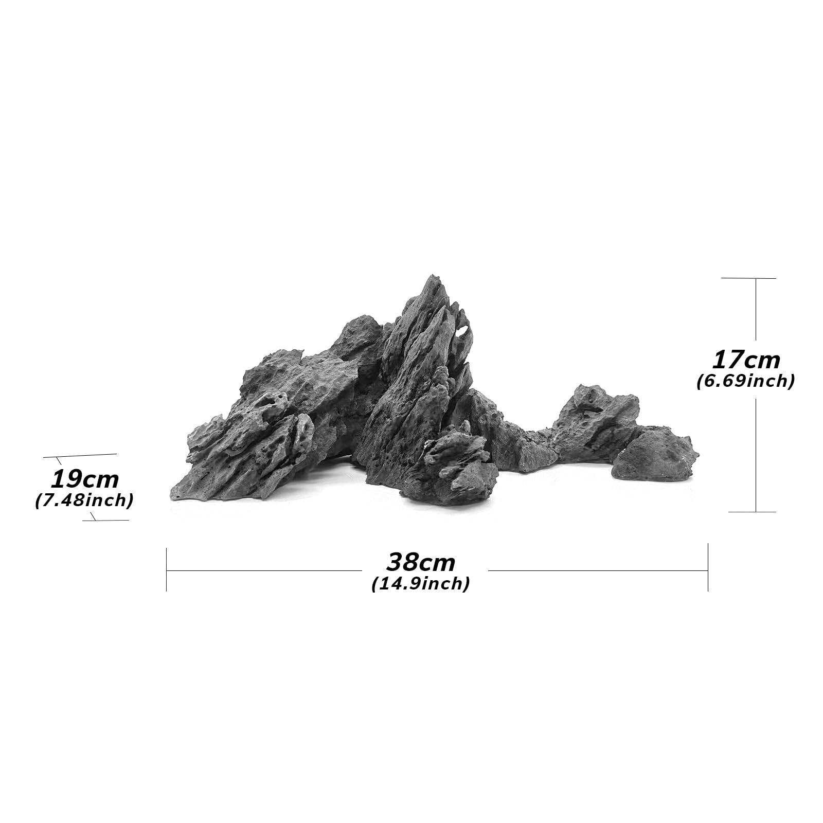 Snapklik.com : FZONE Resin Seiryu Stone Model Ph-Neutral Aquarium Rocks ...