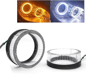 Amazon.com: 3Inch Angel Eyes Light Circle Shape Crystal LED Halo Ring ...