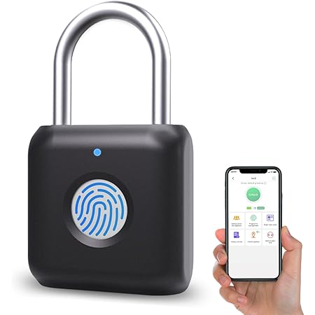 Fingerprint Padlock, Eseesmart Small Combination Padlock, Biometric ...