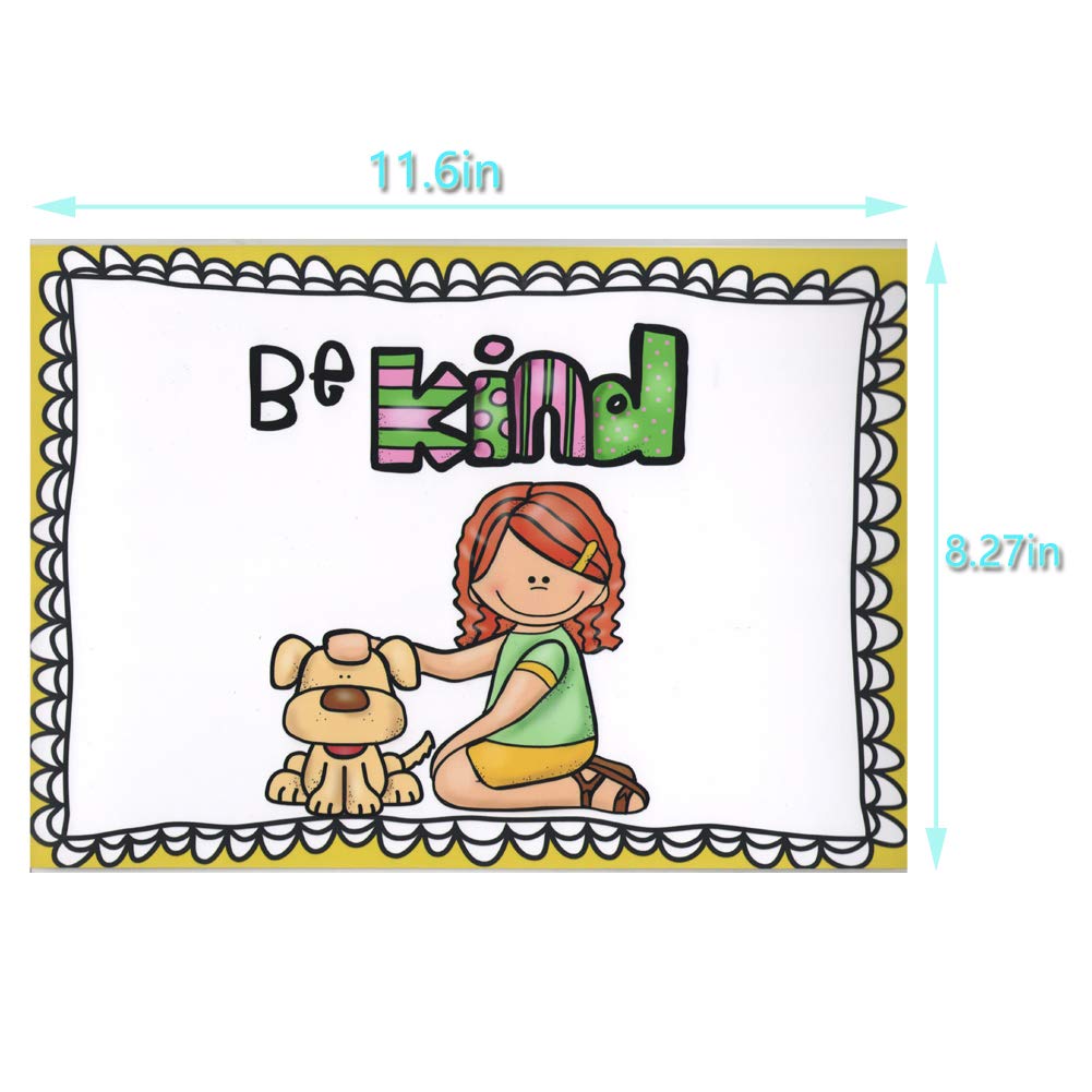 9pcs English Poster Classroom Rules A4 Big Cards Kindergarten Early