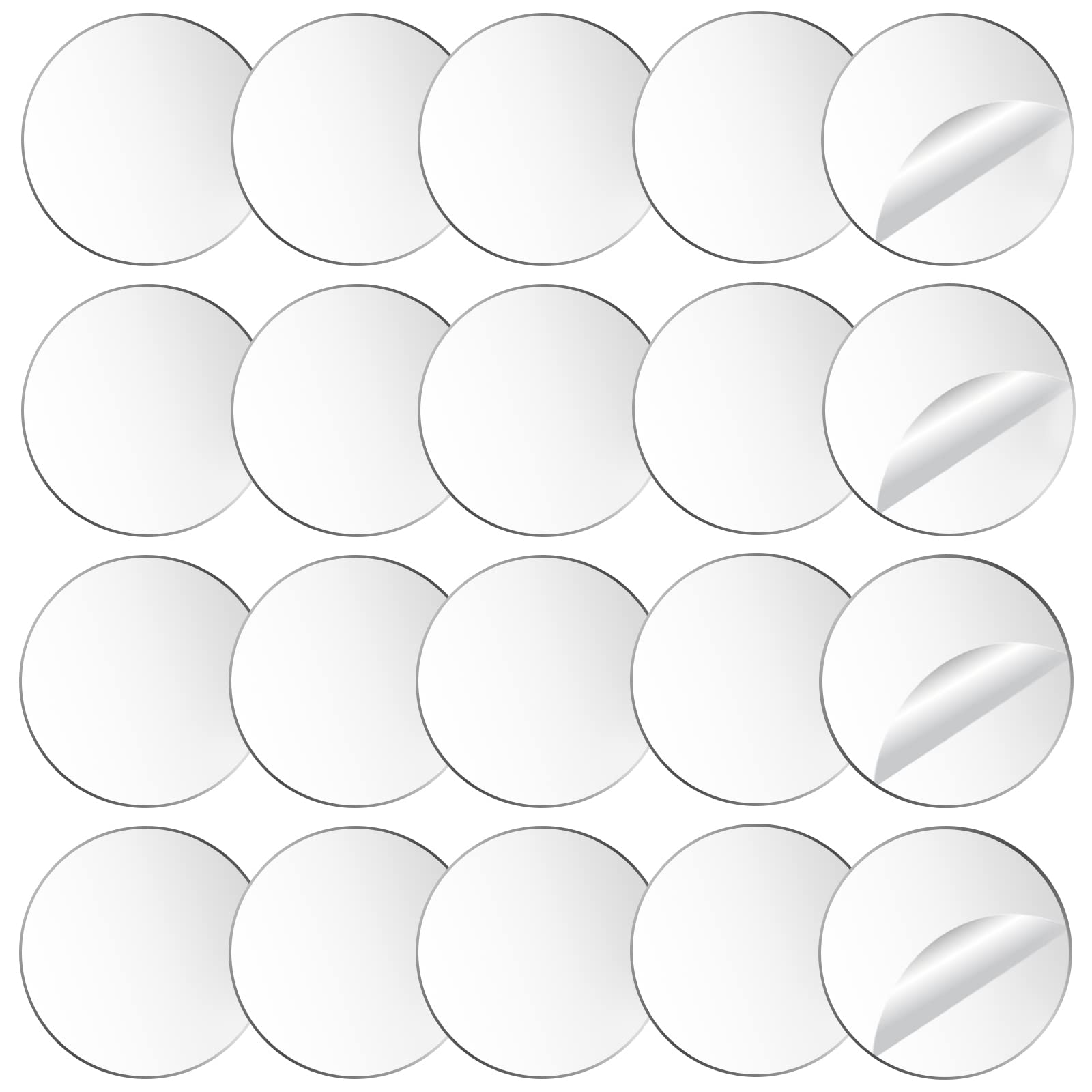 20Pcs 2 Inch Clear Acrylic Circles Transparent Acrylic Discs Round ...