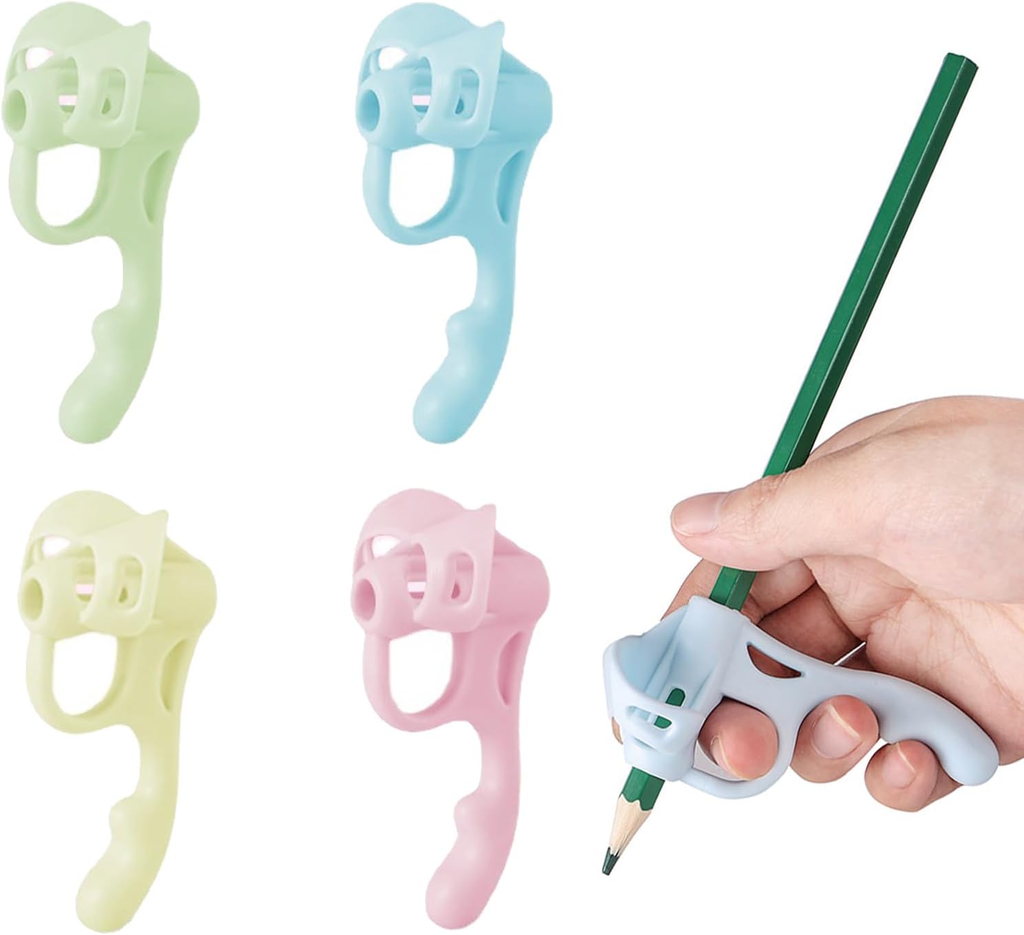 Movstriker Pencil Grips, 4 PCS Pencil Grips for Children Handwriting ...
