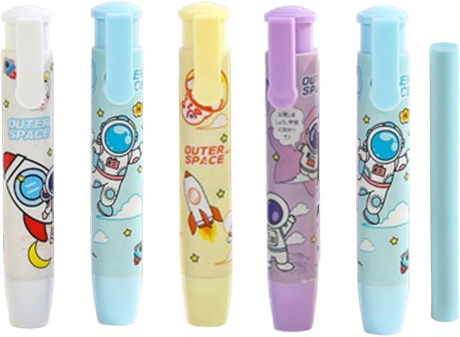 Amazon.com : LokDra 5+1 Pcs Erasers for Retractable Pencil Cute Erasers ...