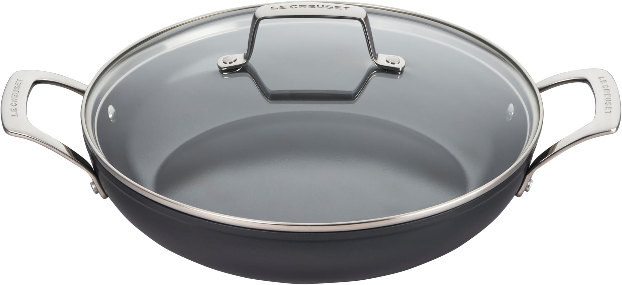Amazon.com: Le Creuset Essential Non-stick Ceramic Shallow Braiser with ...