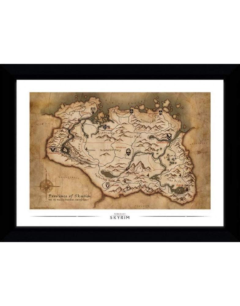 Buy GB eye LTD PFP028 , Skyrim, , Framed Print 50x70cm, Wood, Various ...