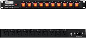 Amazon.com: ThePoEstore 10 Outlet Horizontal 1U PDU Rack Mount Power Strip - Surge Protection,10 ...