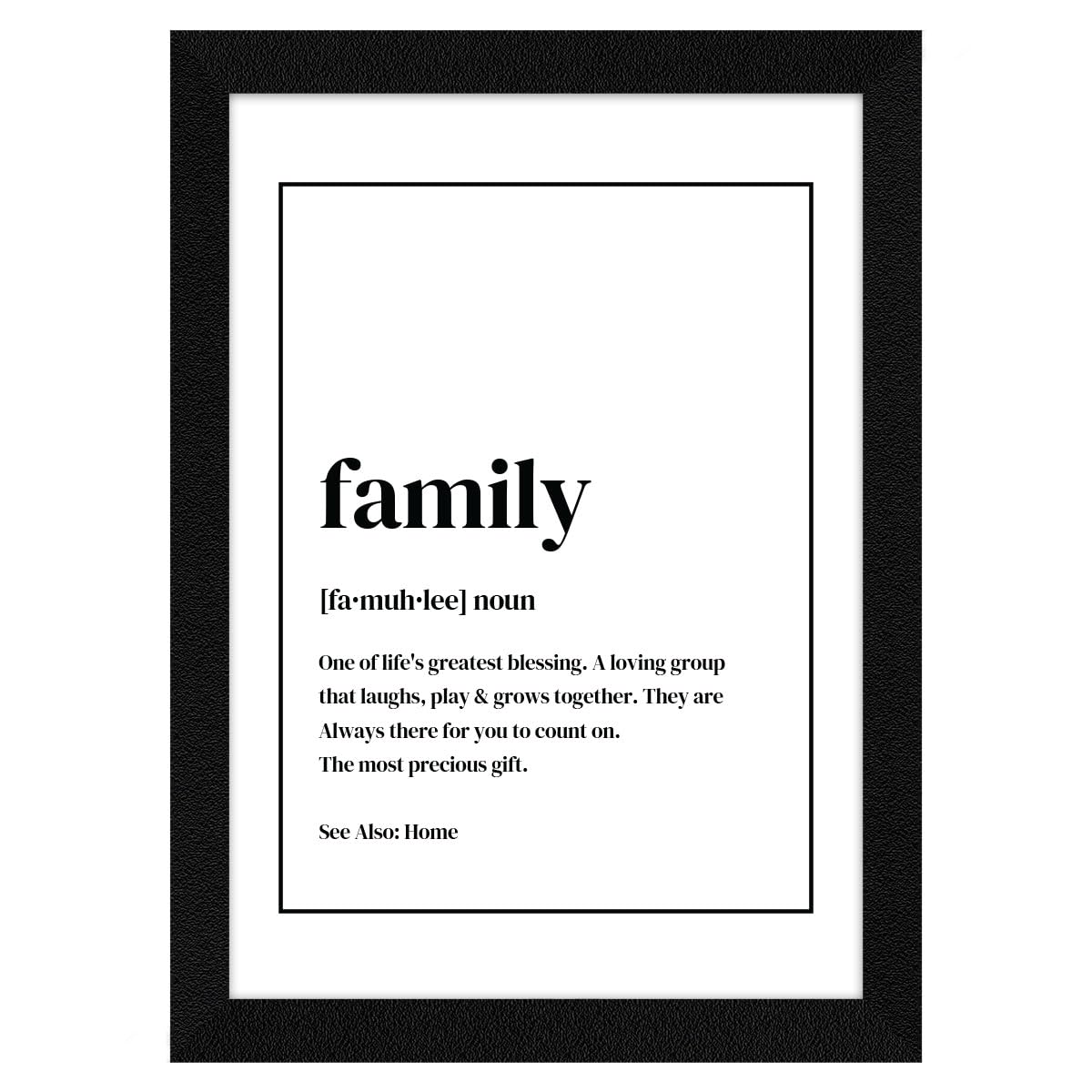 ArtX Paper Family Noun Quirky Quotes Motivational Quotes Wall Frames ...
