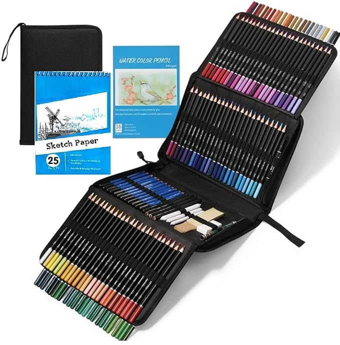 Camin 146 Piece Professional Art Set with A5 Sketch Books, Drawing ...