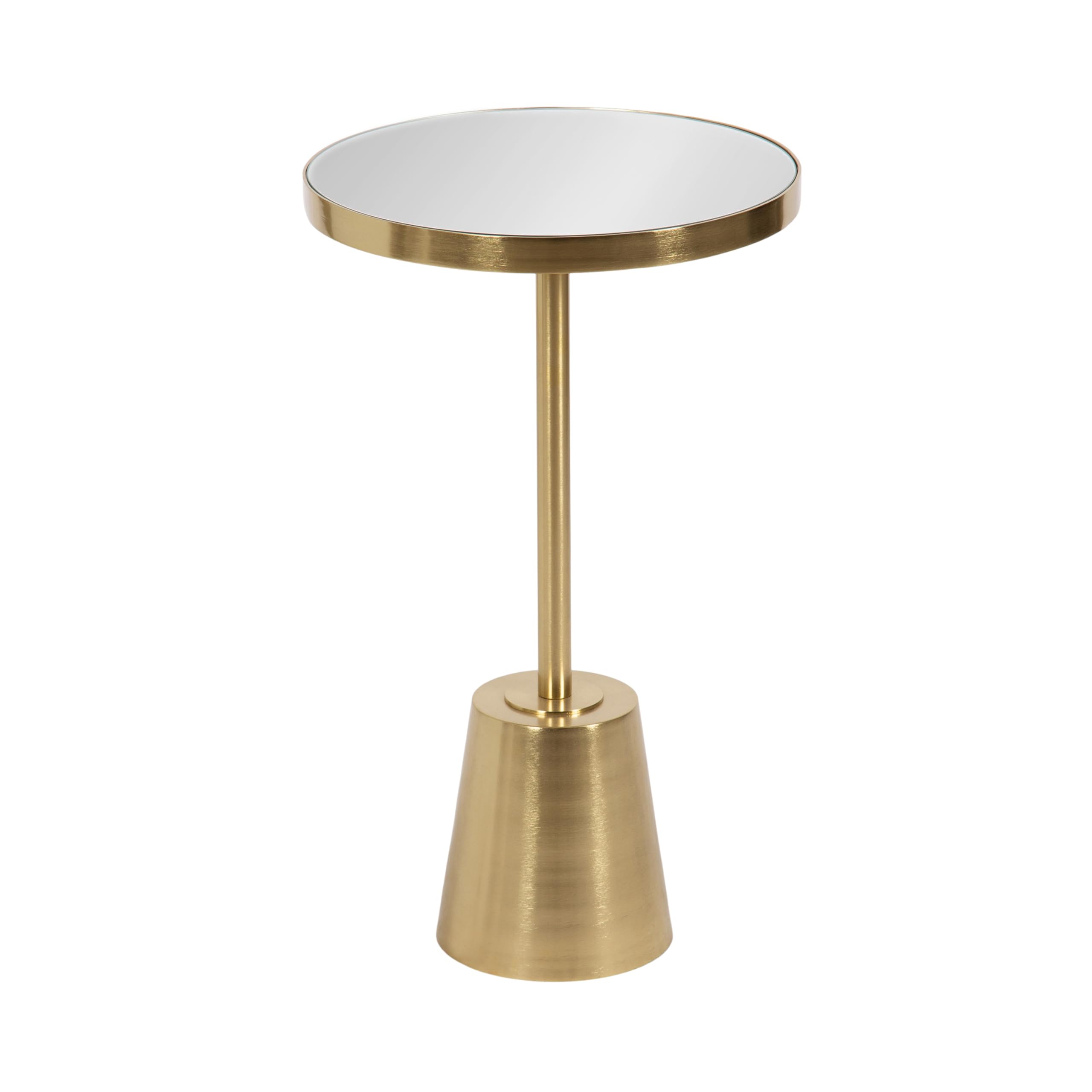 Amazon.com: Kate and Laurel Tira Elegant Round Mirrored Side Table, 14 ...