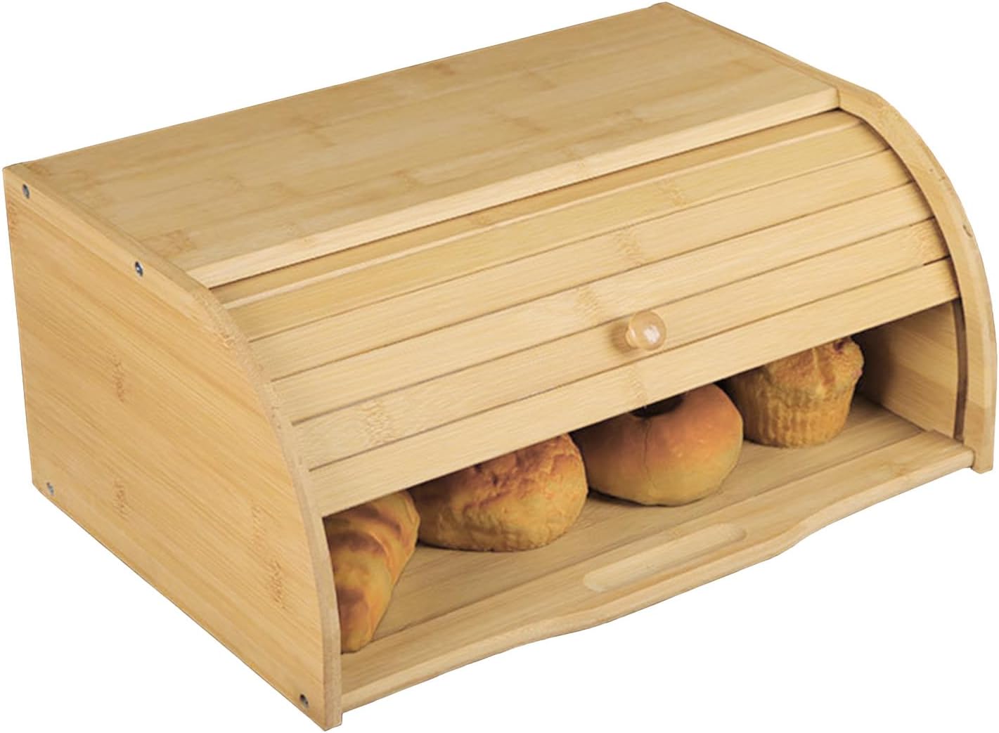 Amazon.com: Cifupy Large bread Box bamboo box storage boxes kitchen ...