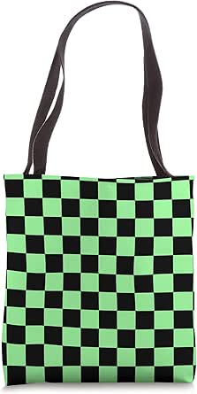 Amazon.com: Checker Black and Green Checkered Pattern Checkboard Chess ...