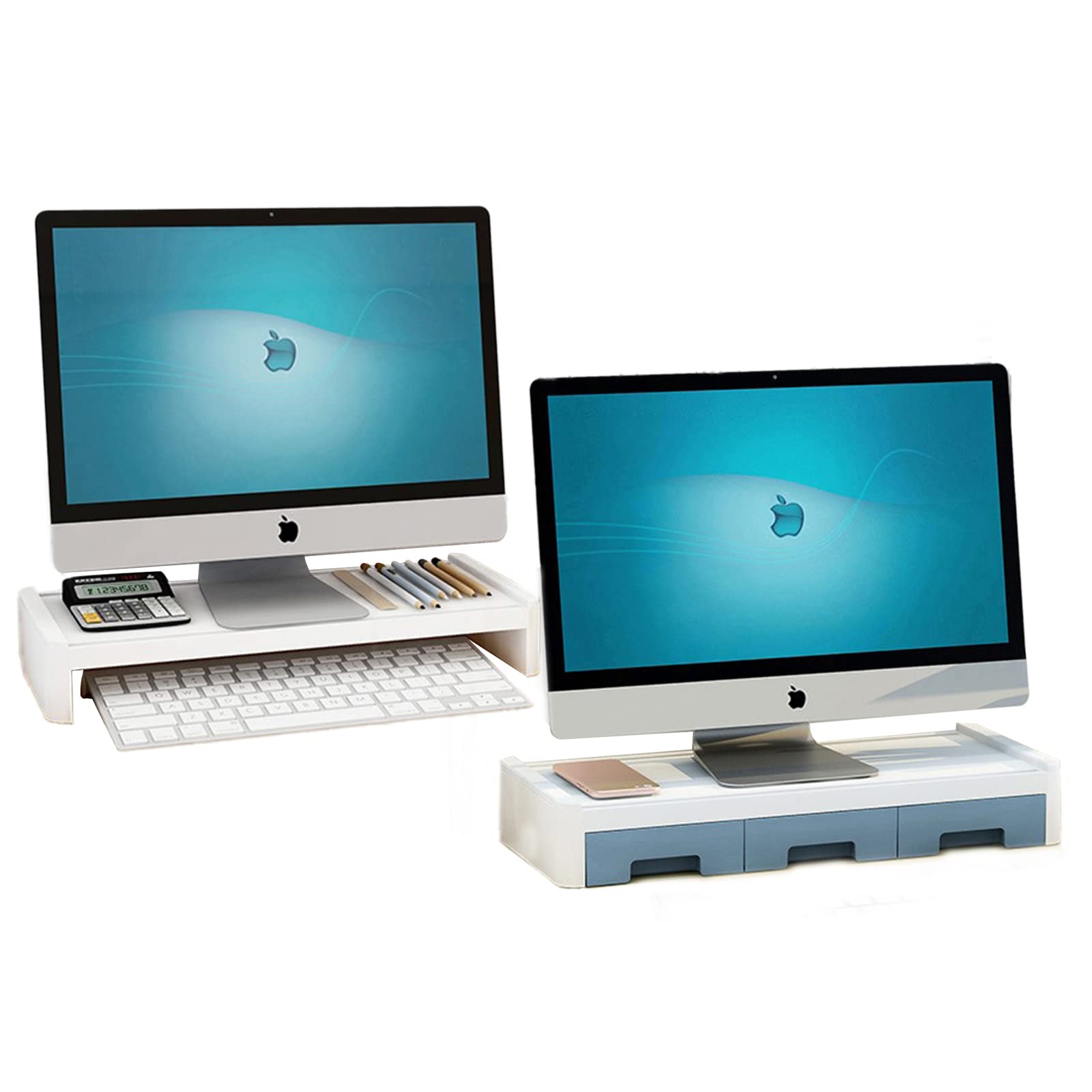 Buy CHOT Detachable Dual Monitor Stand Riser 2-Tier Computer Monitor ...