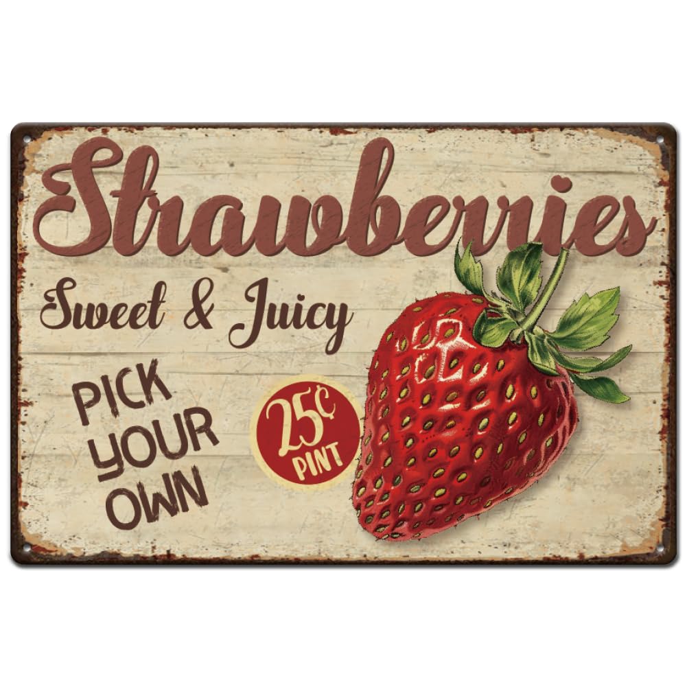 Vintage Strawberry Sign Strawberry Stainless Steel Fruit Fork