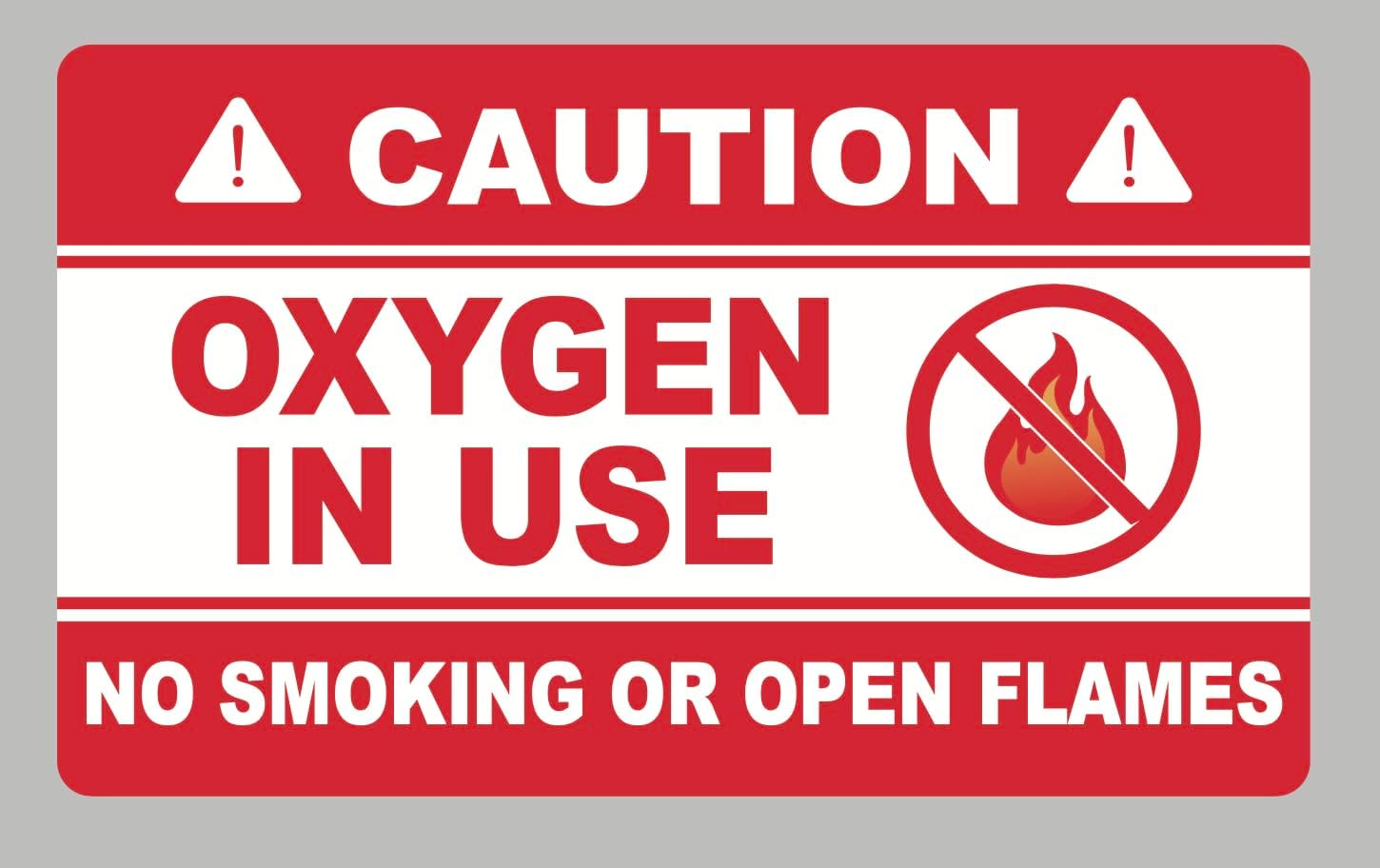 Amazon.com : 3x5 inch 10PCS Oxygen in Use Stickers Warning Sticker ...