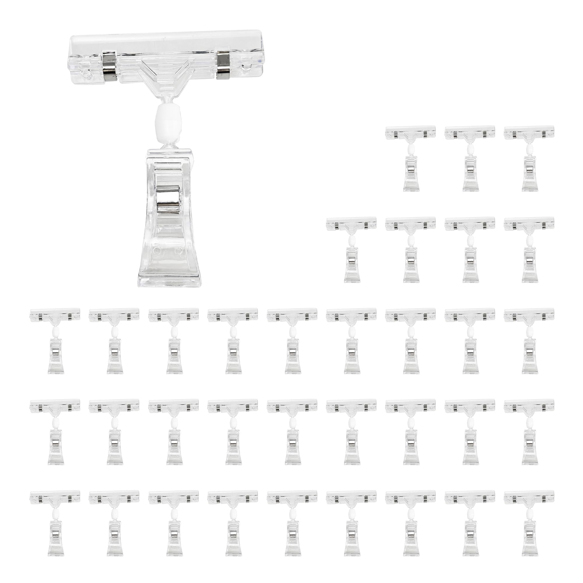 Snapklik.com : 30PCS Plastic Sign Holder Clips, Rotatable Price Signs ...