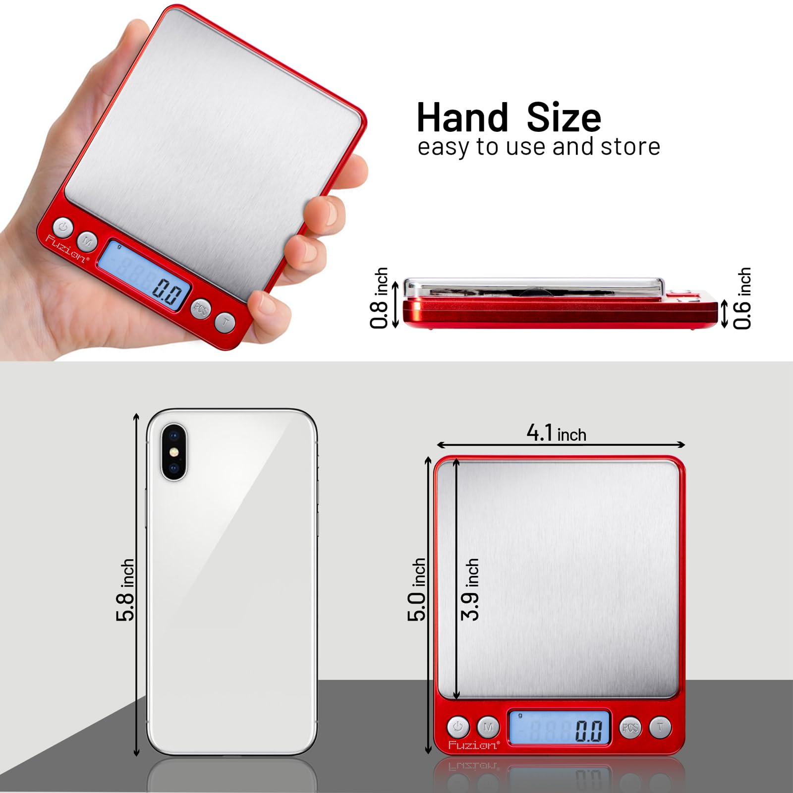 Snapklik.com : Fuzion Digital Scale .1 Gram Accuracy, 3000g Mini Food ...