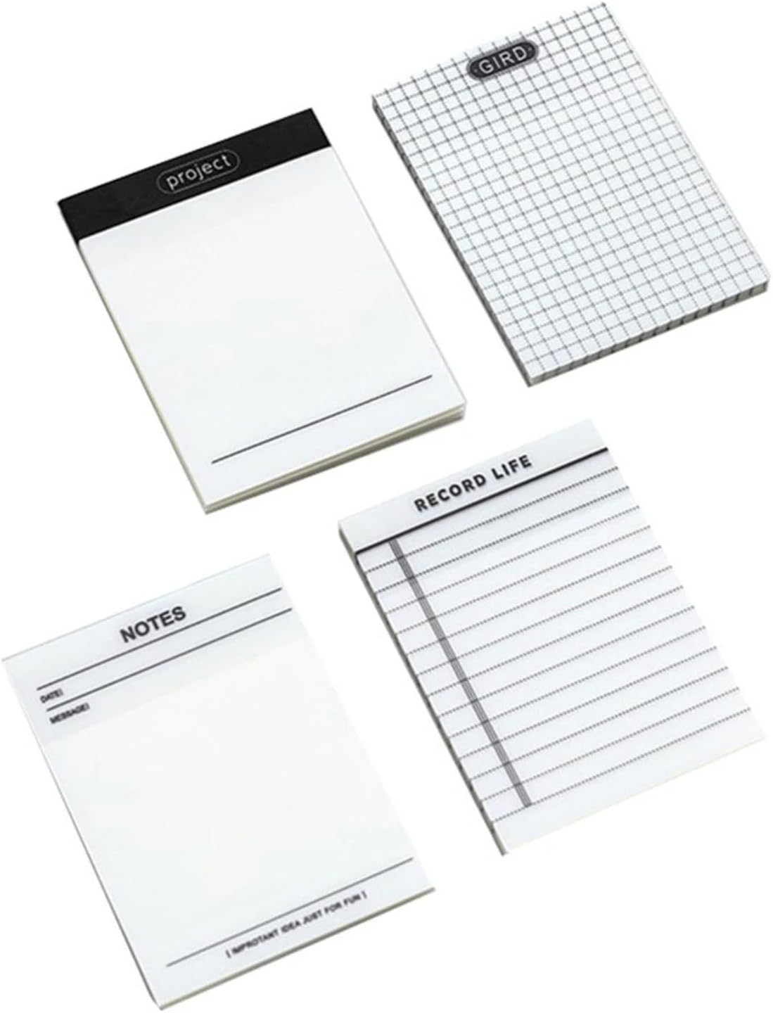 R H lifestyle Transparent Sticky Notes Set Memo Pad Clear Sticky Note ...