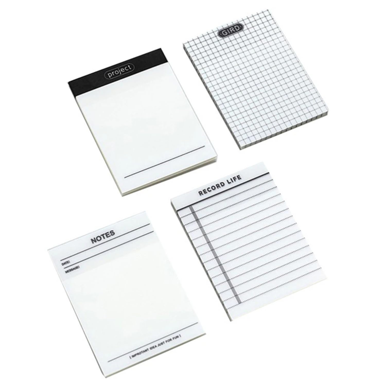 R H lifestyle Transparent Sticky Notes Set Memo Pad Clear Sticky Note ...