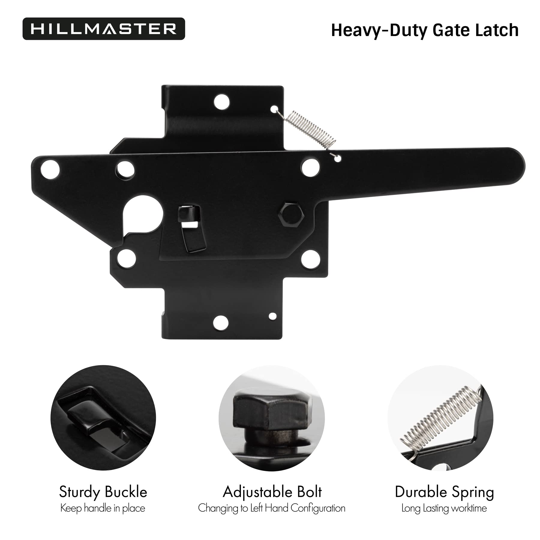 Snapklik.com : Heavy Duty Self-Locking Gate Latch For Wooden Fence ...