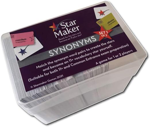 Star Maker Synonyms 11 Vocabulary Card Game Suitable For Age 9 11 Years SET 1 Amazon co star-maker-synonyms-11-vocabulary-card-game-suitable-for-age-9-11-years-set-1-amazon-co