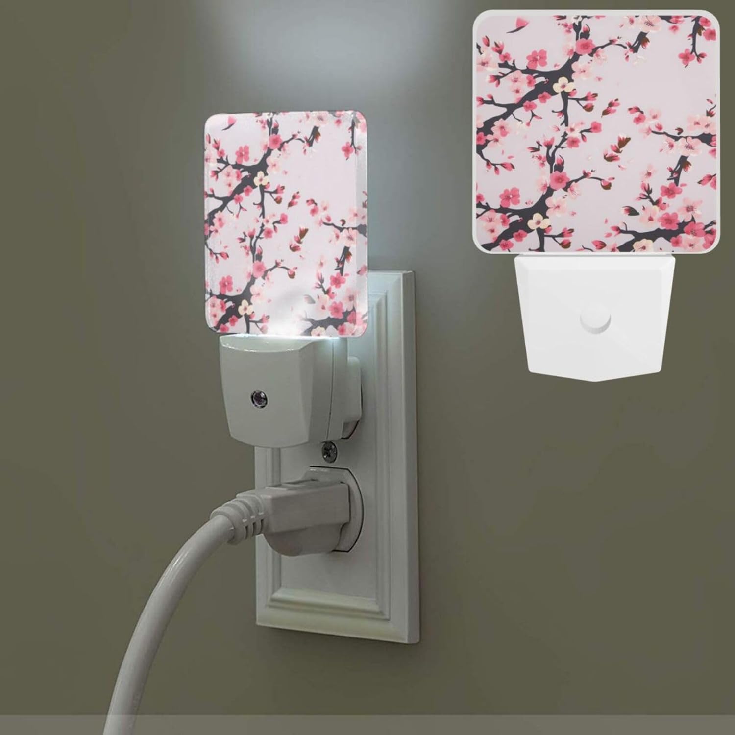 RLDOBOFE Night Lights Plug into Wall Energy Saving NightLight Cherry ...