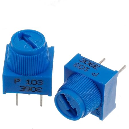 BOJACK 10K ohmios Potenciómetro de ajuste con perilla P103 3 pines de ...