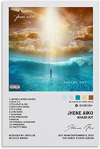 Amazon.com: Jhene Aiko Souled Out Music Canvas Art Album Poster Wall Art Hanging Decor for ...