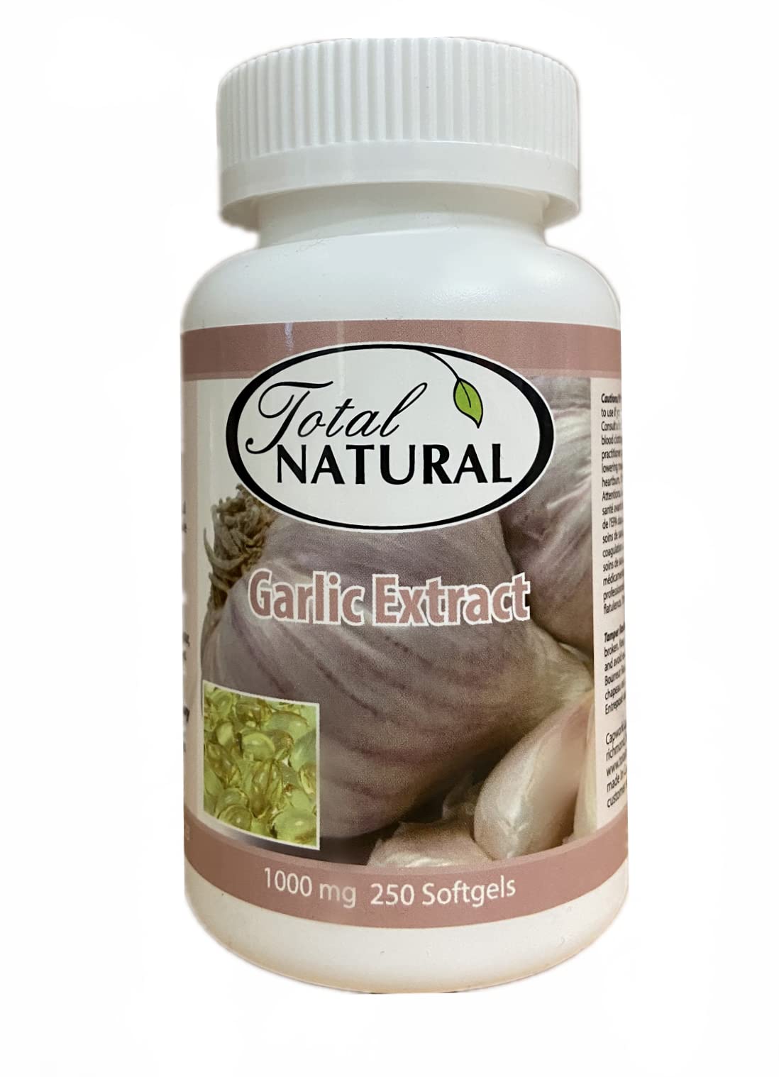 Garlic Extract 1000mg 250 Softgels [1 bottle] by Total Natural : Amazon ...