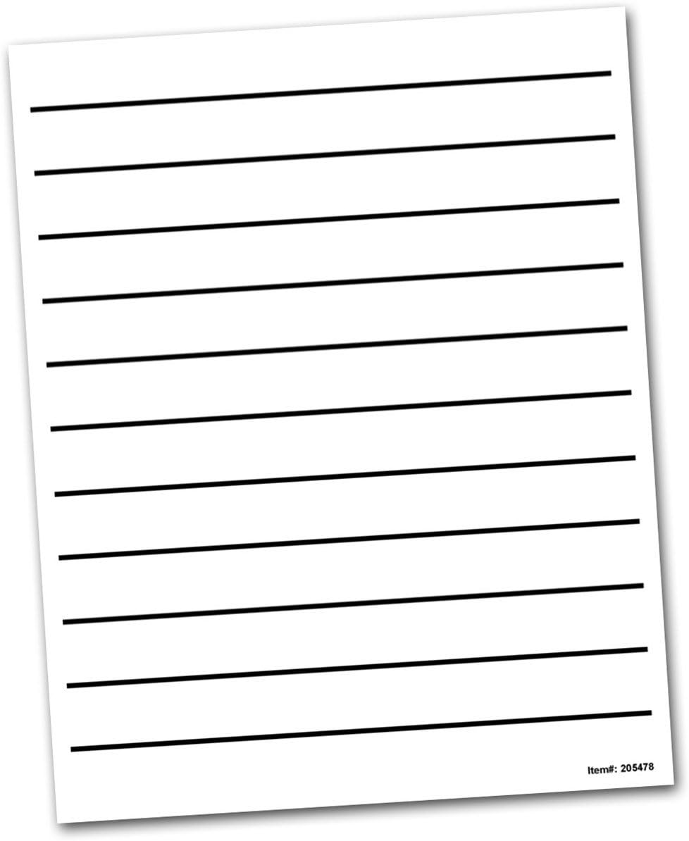 Amazon.com: Bold Line Writing Paper with Large 0.875-in. Spaces ...