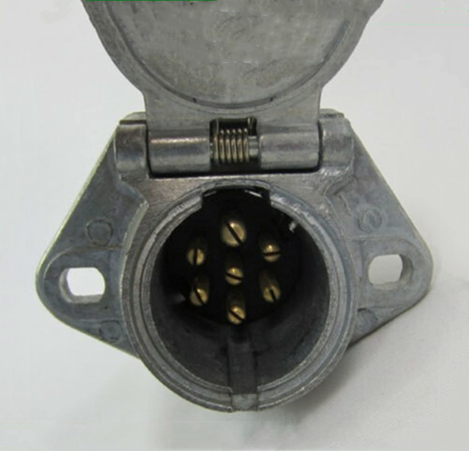 Semi Trailer Light Plug 7-Way Round Pin Trailer Plug Socket - For Semi ...