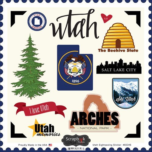 Amazon.com: Utah Sightseeing Scrapbook Stickers (60346)