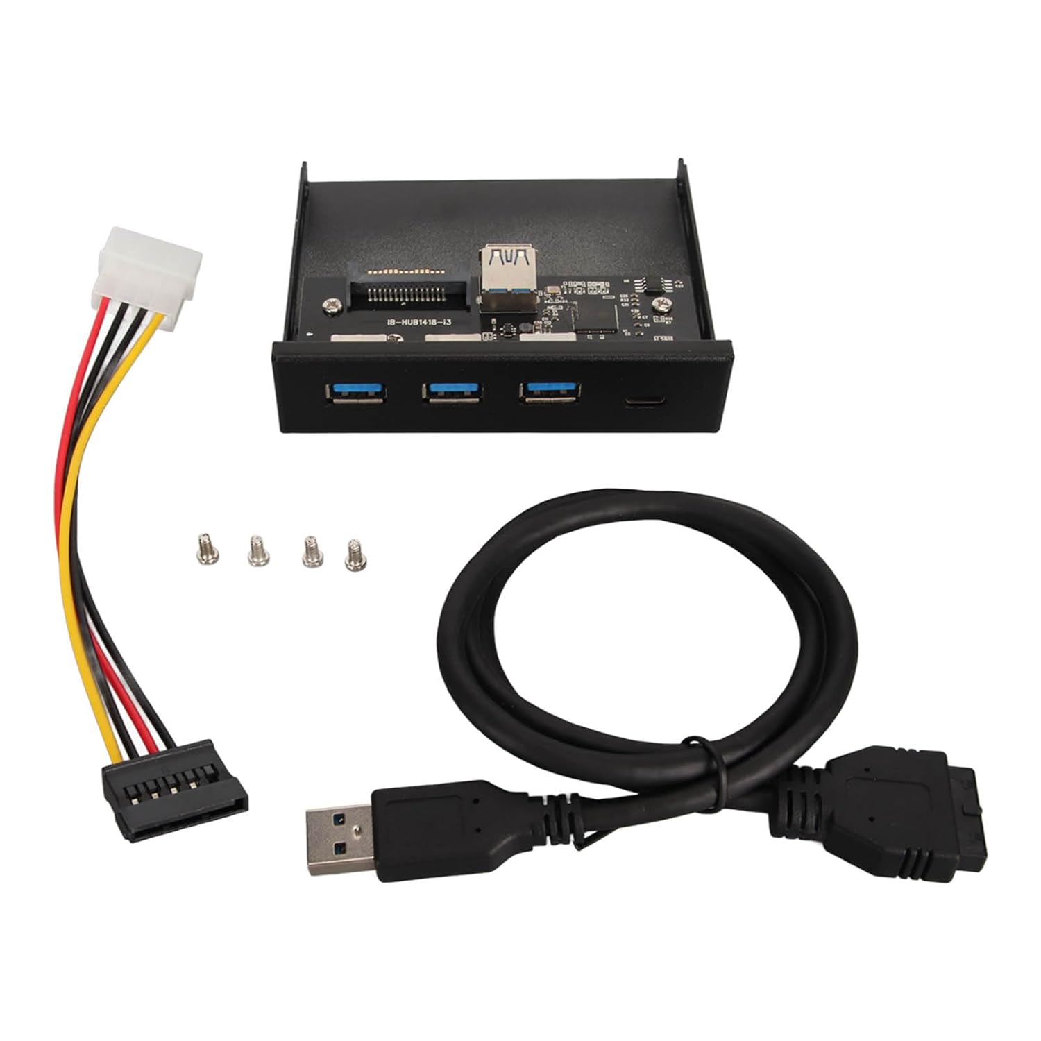 ciciglow 3.5 Inch Front Panel USB Hub, 4 Ports Internal Metal Type C ...