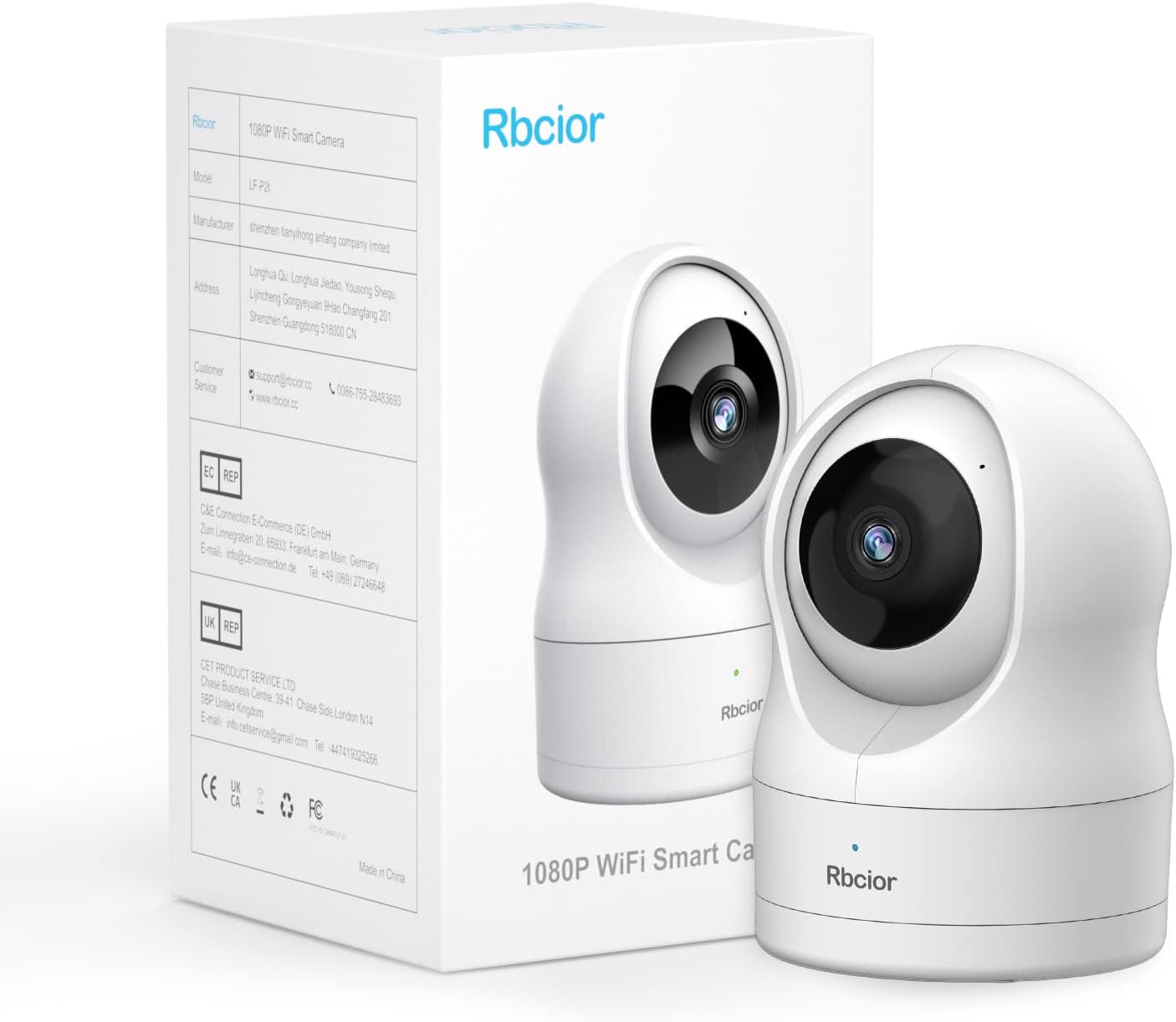 Rbcior WiFi Pet Camera,[2022 NEW] 1080P Baby Monitor,Indoor Home ...
