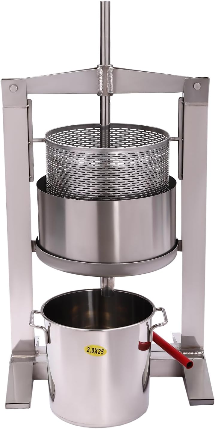 Amazon.com: Gbonklong 5.28GAL Fruit Wine Press, Stainless Steel Cider ...