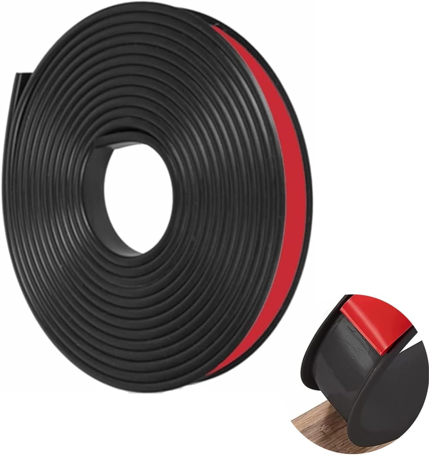 Black U Shape TPE Rubber Furniture Edge Banding Self Adhesive, Edge ...