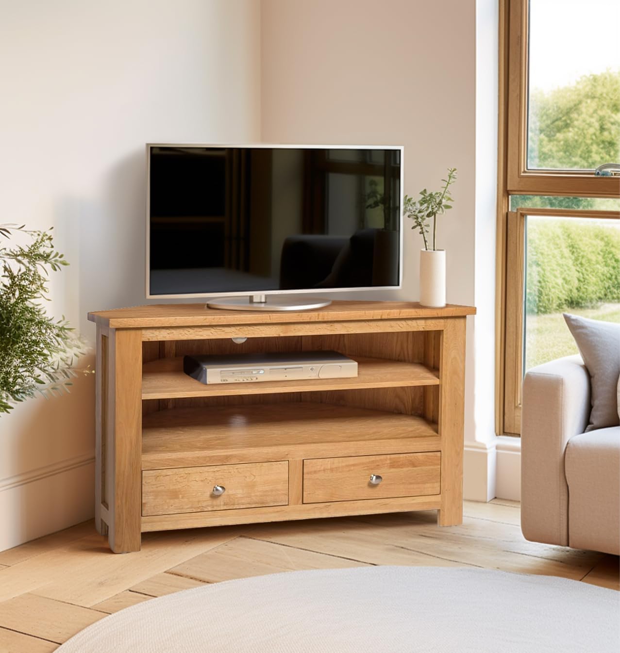 Solid Mahogany Wood - Wide Screen TV unit with Six Drawers- Solid ...