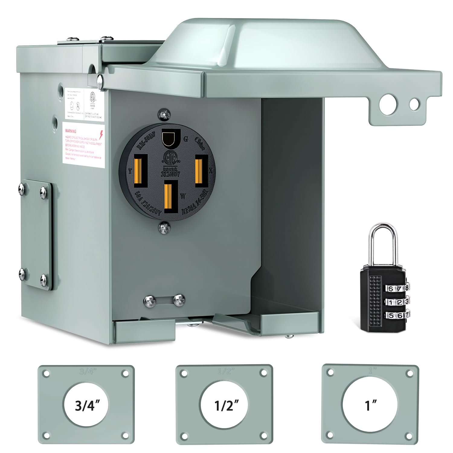 Amazon.com: Nilight 50AMP RV EV Power Outlet Box 125/250V NEMA 14-50R ...