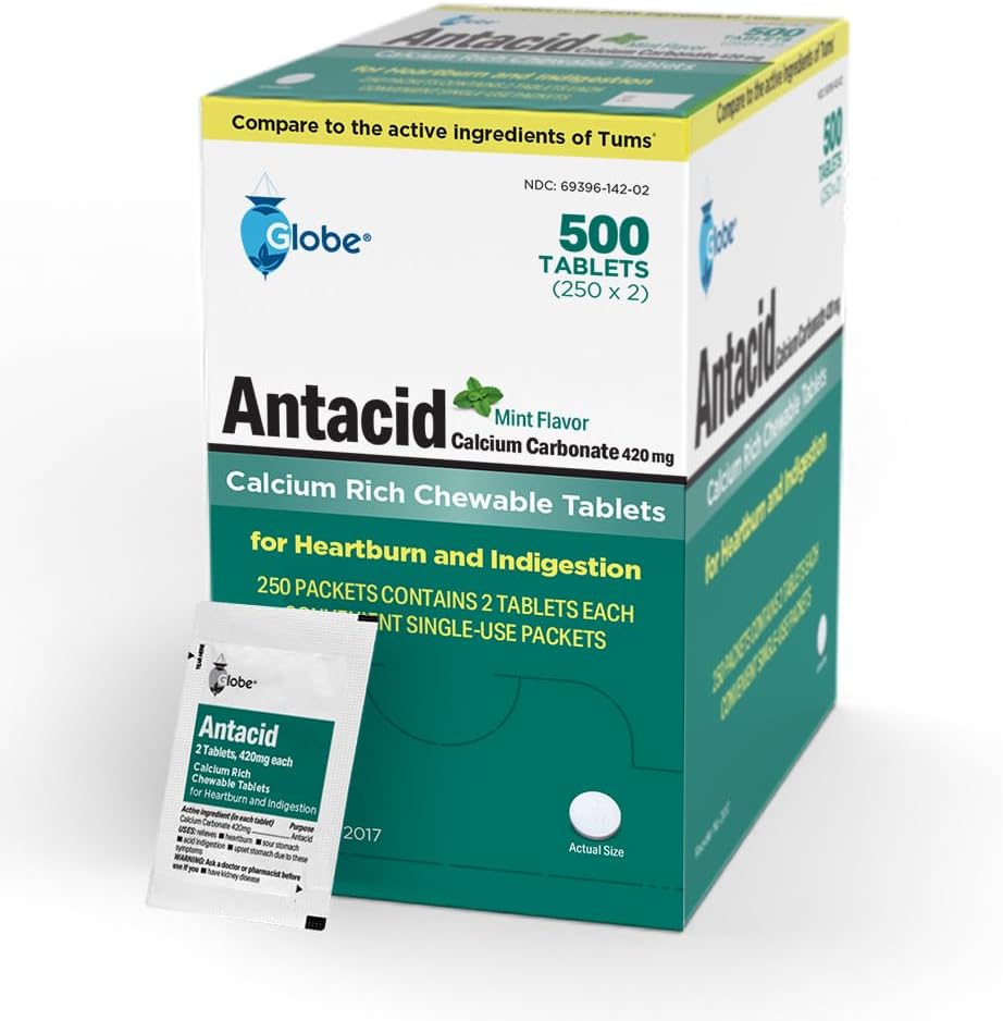 Amazon.com: PhysiciansCare 90089 Antacid Calcium Carbonate Medication ...