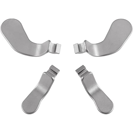 Amazon.com: eXtremeRate 4 pcs Metal Silver Stainless Steel Paddles ...