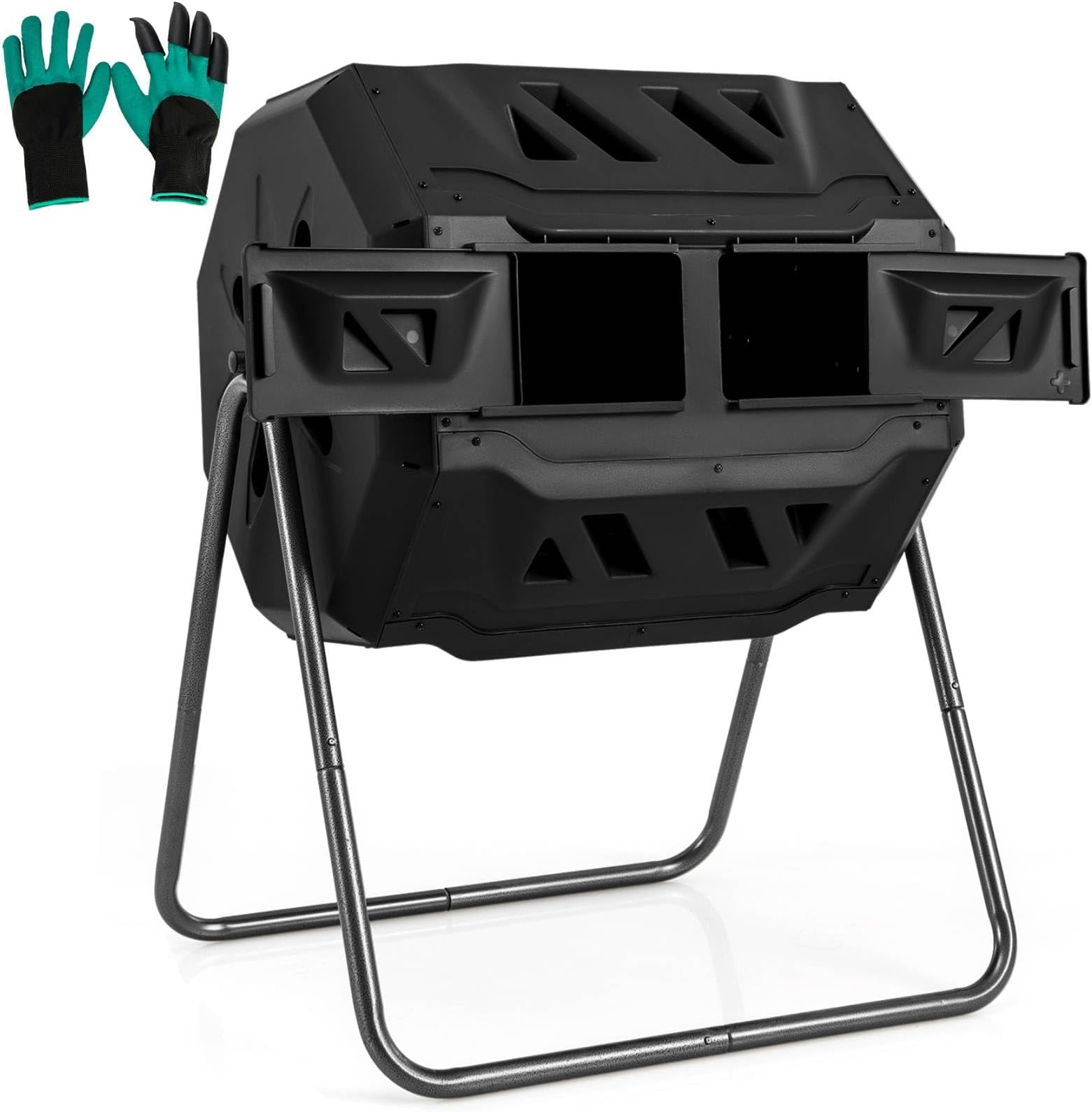 Lifetime 60309 Double Bin Rotating Composter, Brown : Amazon.co.uk: Garden