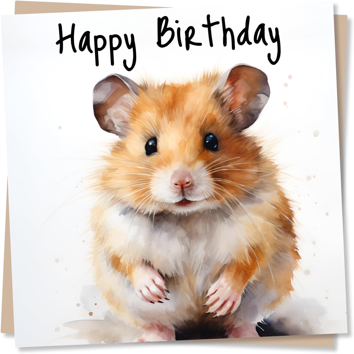Cute Hamster Birthday Card - Happy Birthday - Hamster Design - Made in ...