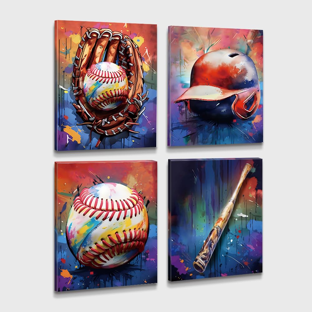 Amazon.com: Baseball Canvas Wall Art Prints Framed Art Cool Posters ...