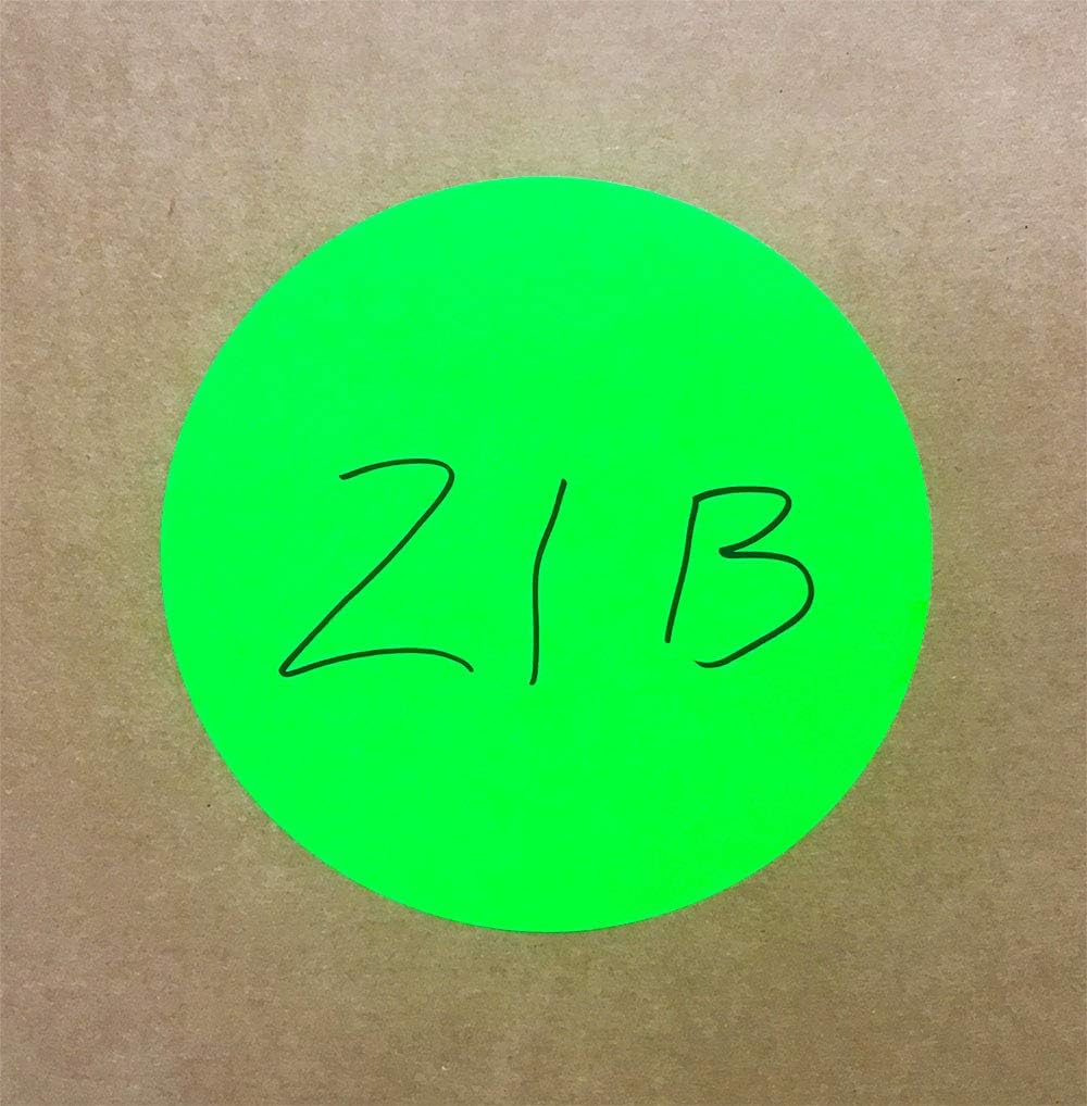 Etiquetas de codificación de color verde fluorescente para organizar ...