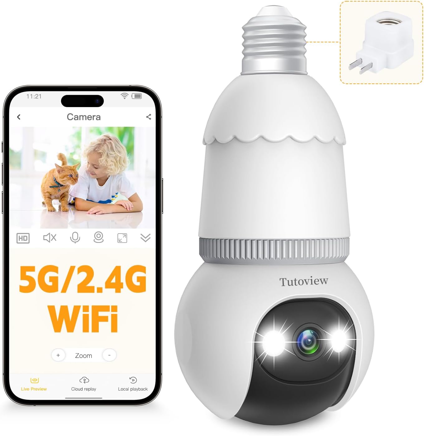 Amazon.com : Sight Bulb Pro Security Camera with 80 Watt Equivalent LED ...