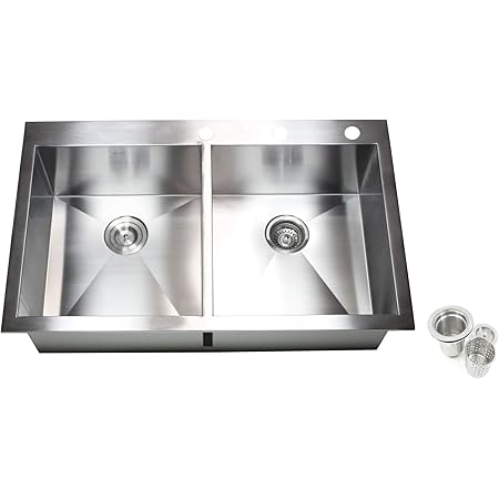 43 INCH (6040) Zero Radius Design 16 Gauge Topmount Drop in Over The ...