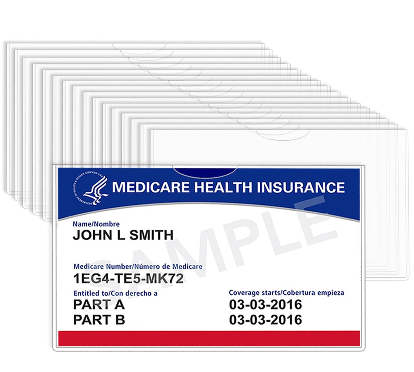 Amazon.com : AXEFUN Medicare Card Holder Protector Sleeves, Social ...