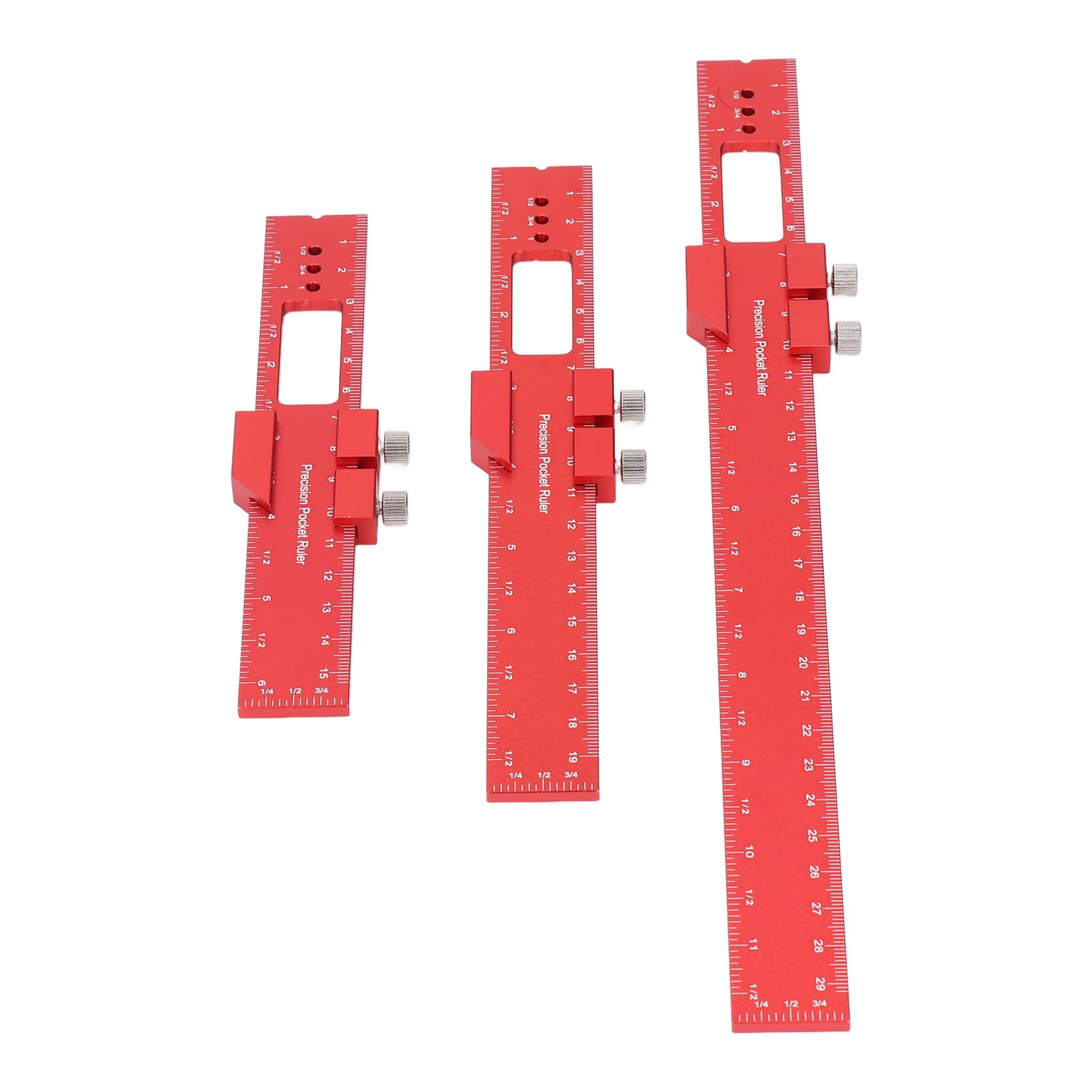 With Slider 3PCS Adjustable Slider Angle Gauge Aluminum Pocket Ruler ...
