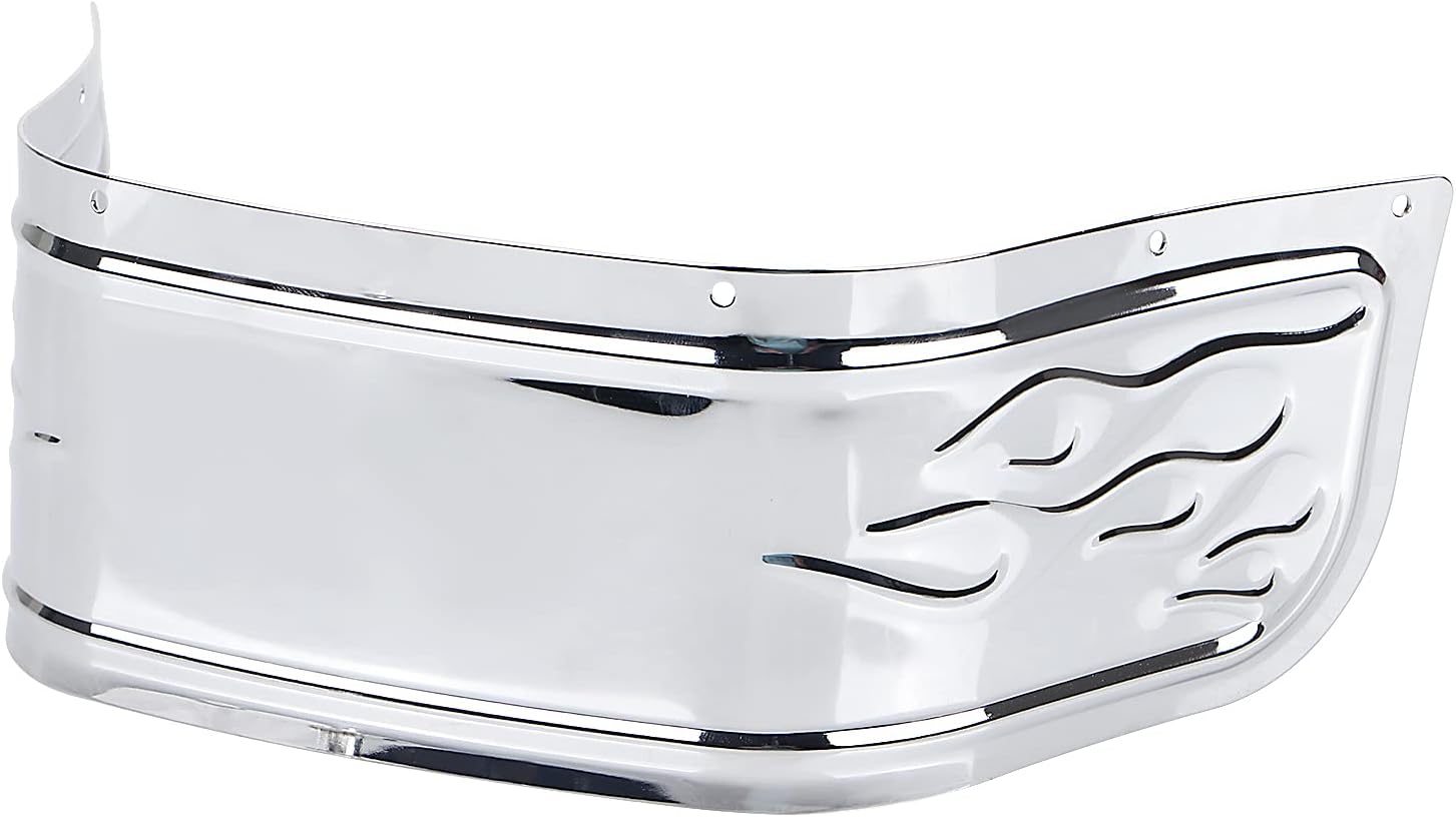 XMMT Chrome Flame Style Front Fender Trim Skirt For Harley Touring Road ...