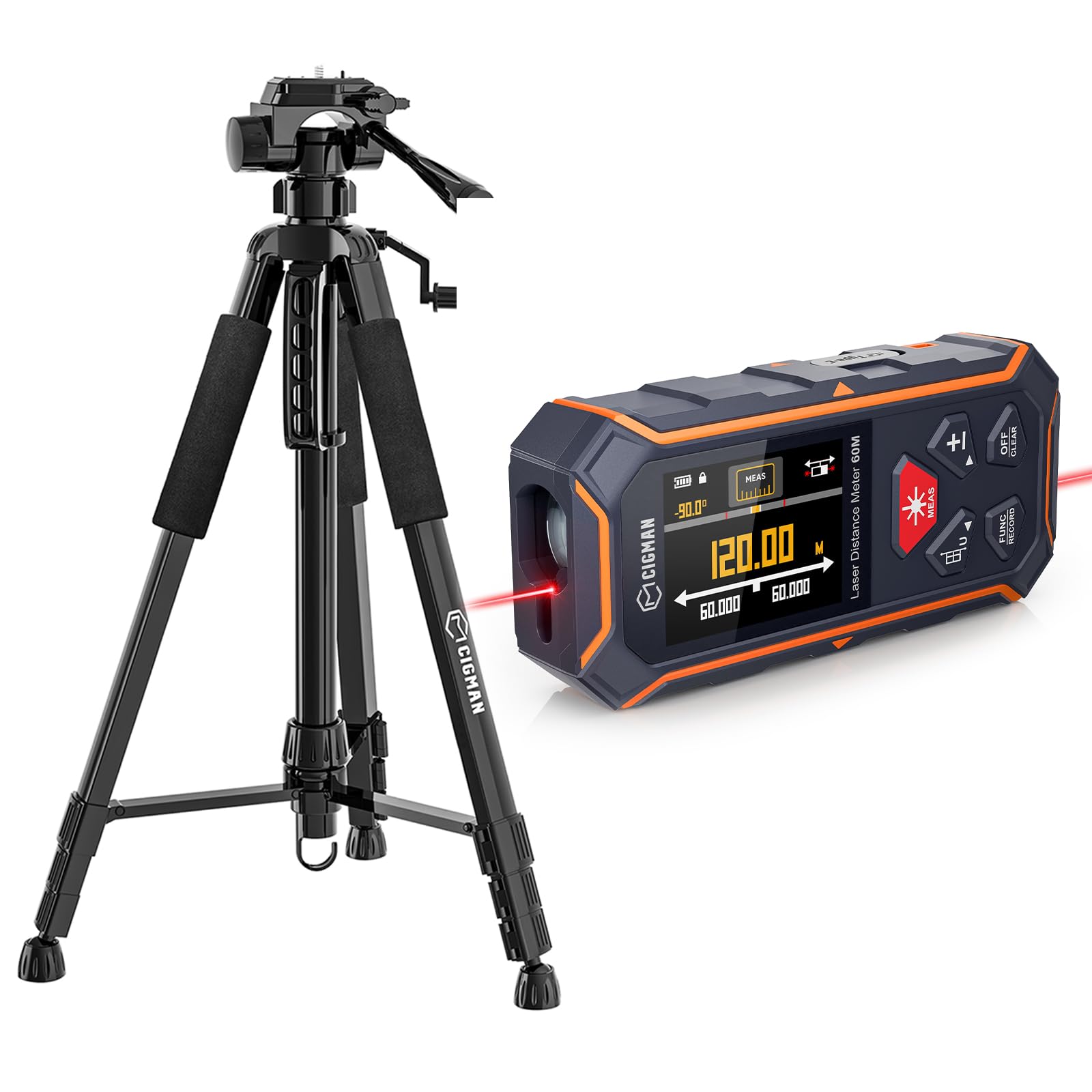 Amazon.com: CIGMAN 393Ft Dual Laser Measuring Tool and 59-inch ...