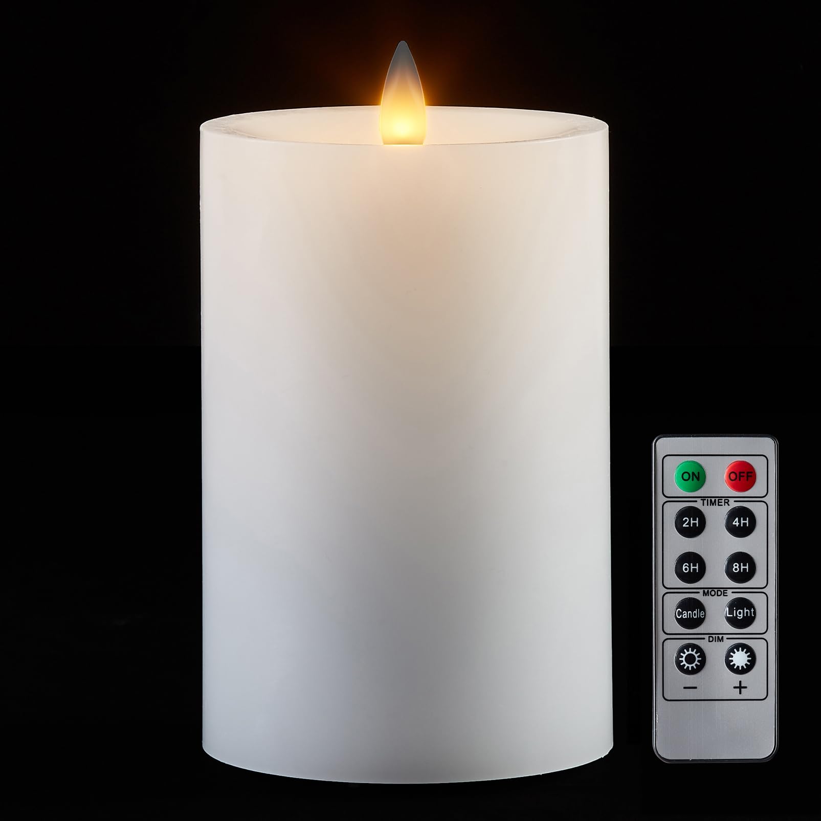 Amazon.com: CozierGlow 4 Inches Wax Flameless Pillar Candles Flickering ...